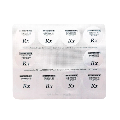 ACNETREX 10 Isotretinoin 10mg SoftGel Capsule 1's price in the ...
